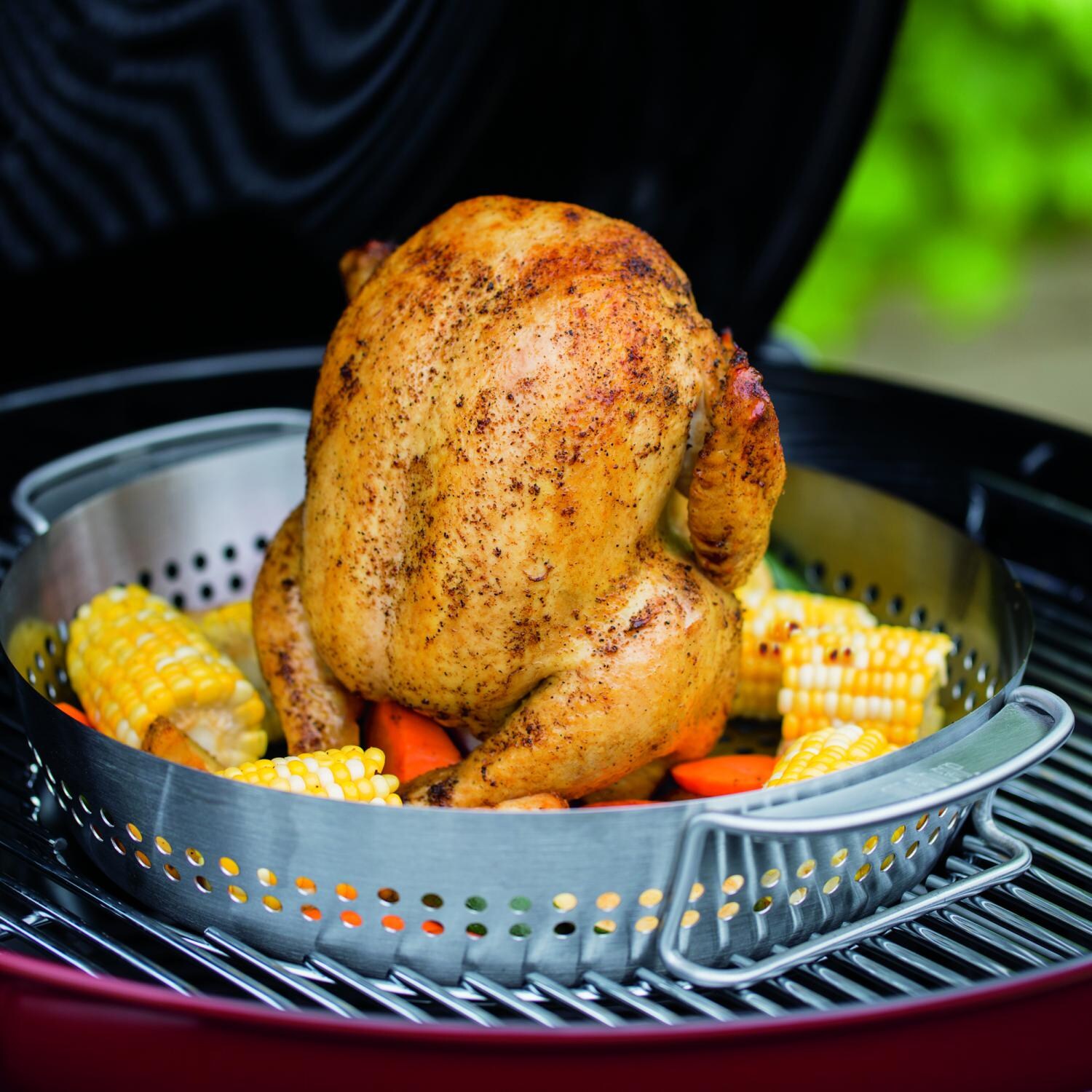 Weber 8838 Stainless Steel Poultry Roaster : BBQGuys