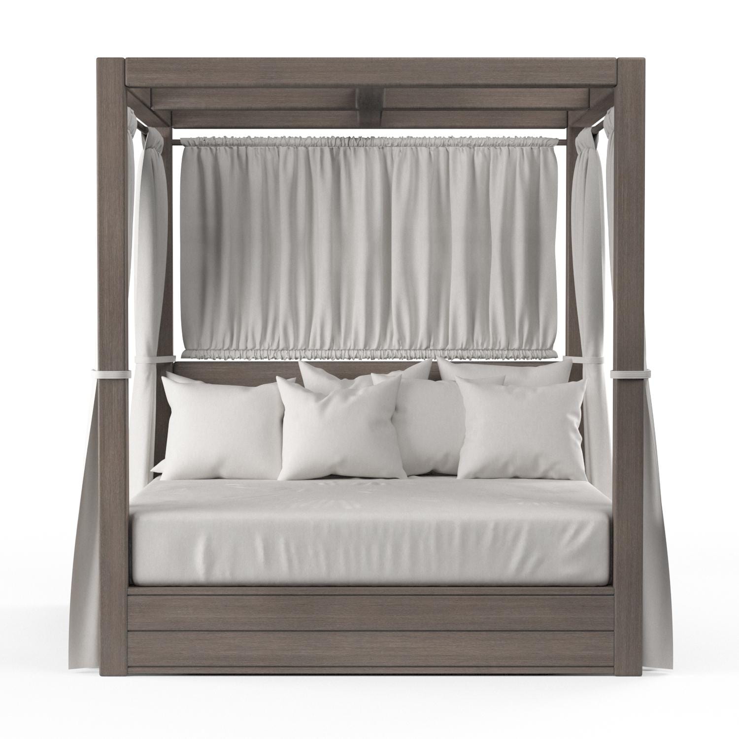 Laguna 2 Pc Aluminum Resort King Daybed Set w/ End Table in Driftwood ...