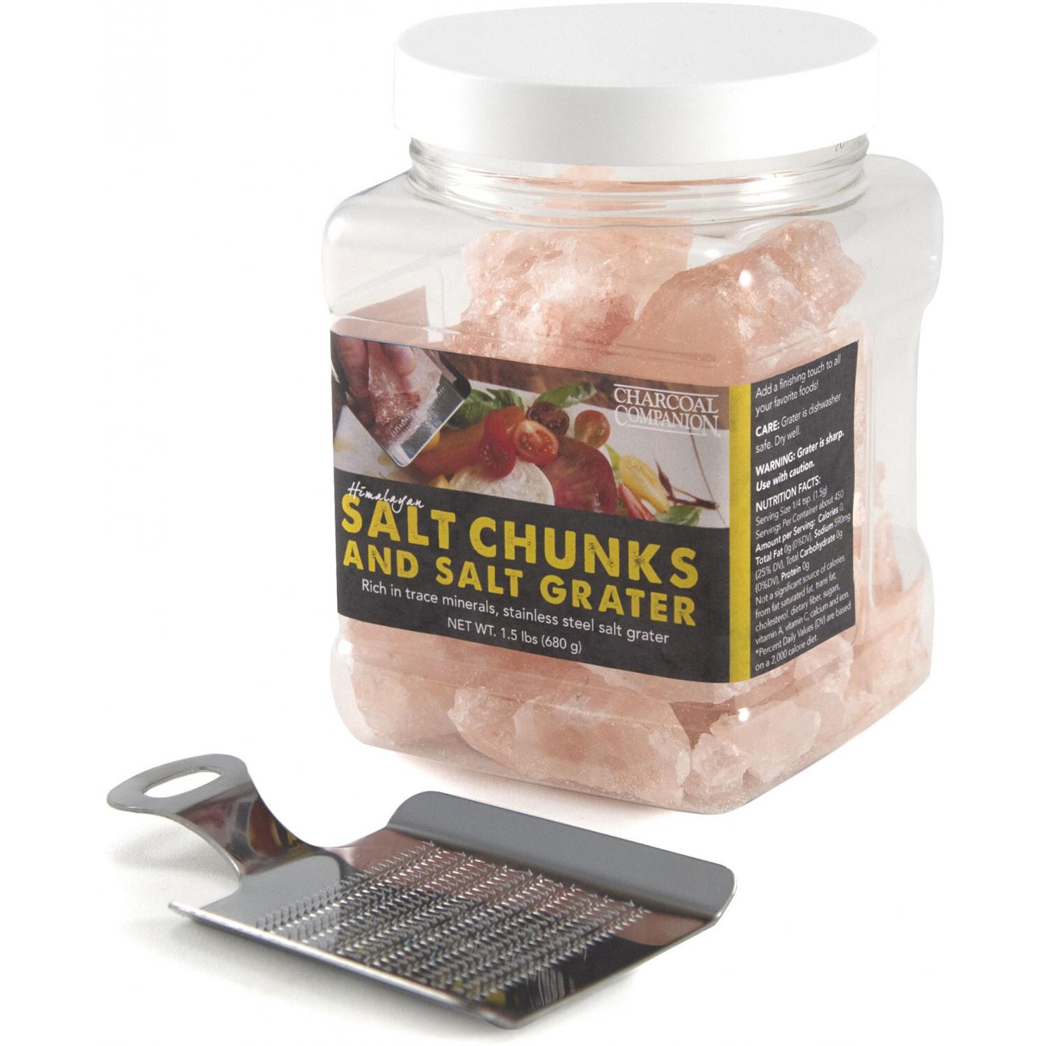 Himalayan Salt Chunks With Grater - 24 Oz. : BBQGuys