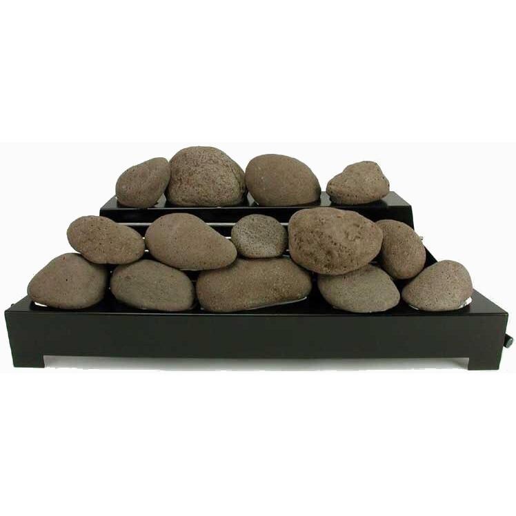 Rasmussen 30-Inch Brown ALTERNA See-Thru FireStone Set With Vent Free ...