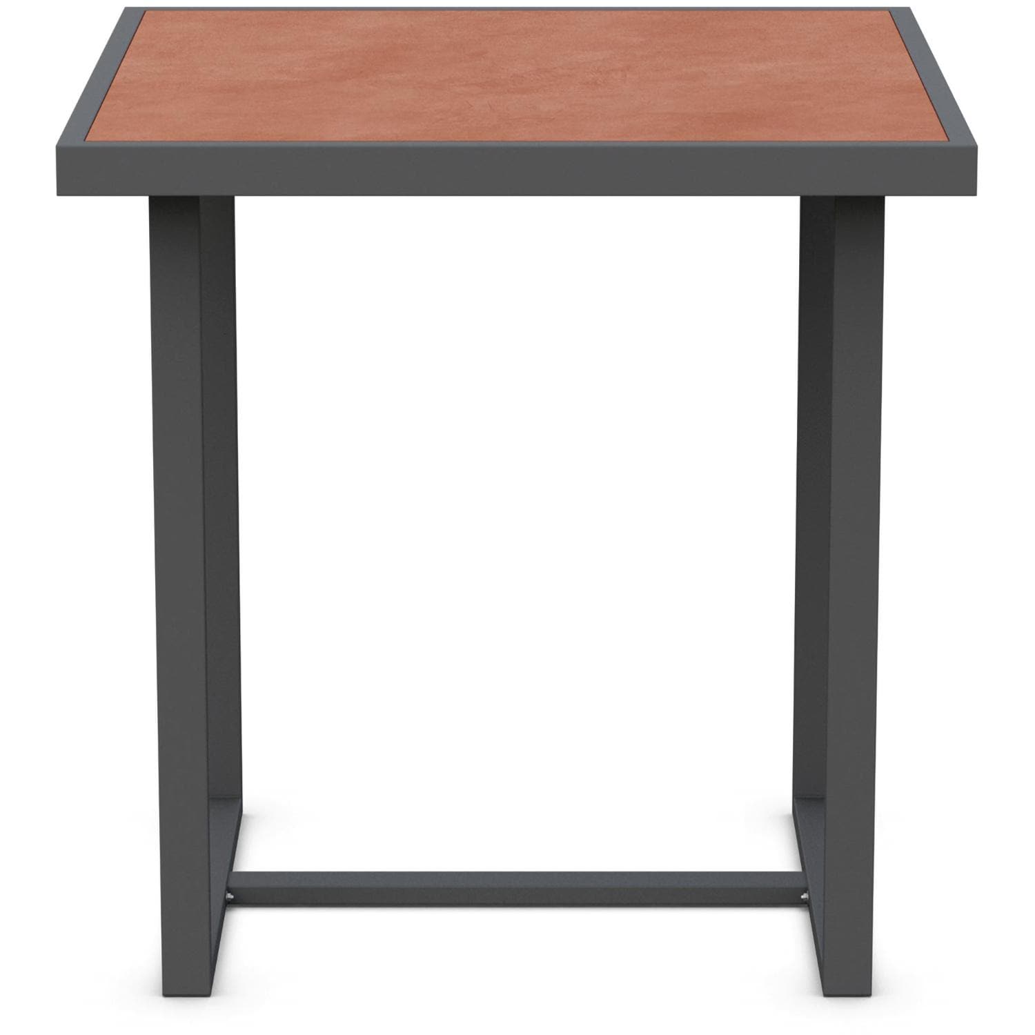 Pavia 35 Inch Charcoal Aluminum Counter Table W/ Umber Dekton Top By ...