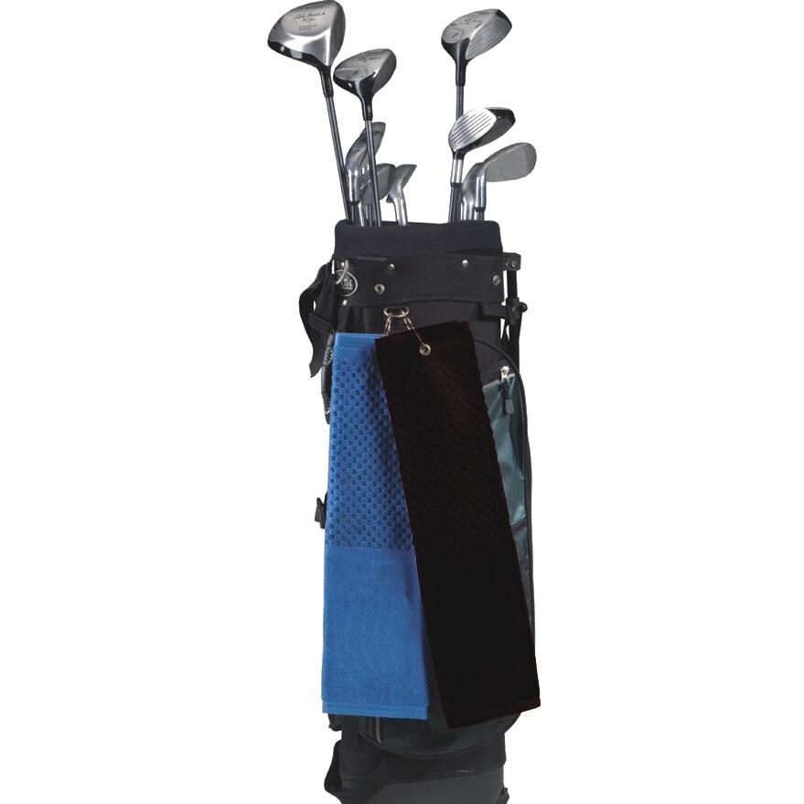 Terry Town Checkered Terry Velour Jacquard Tri-Fold Grommeted Golf ...