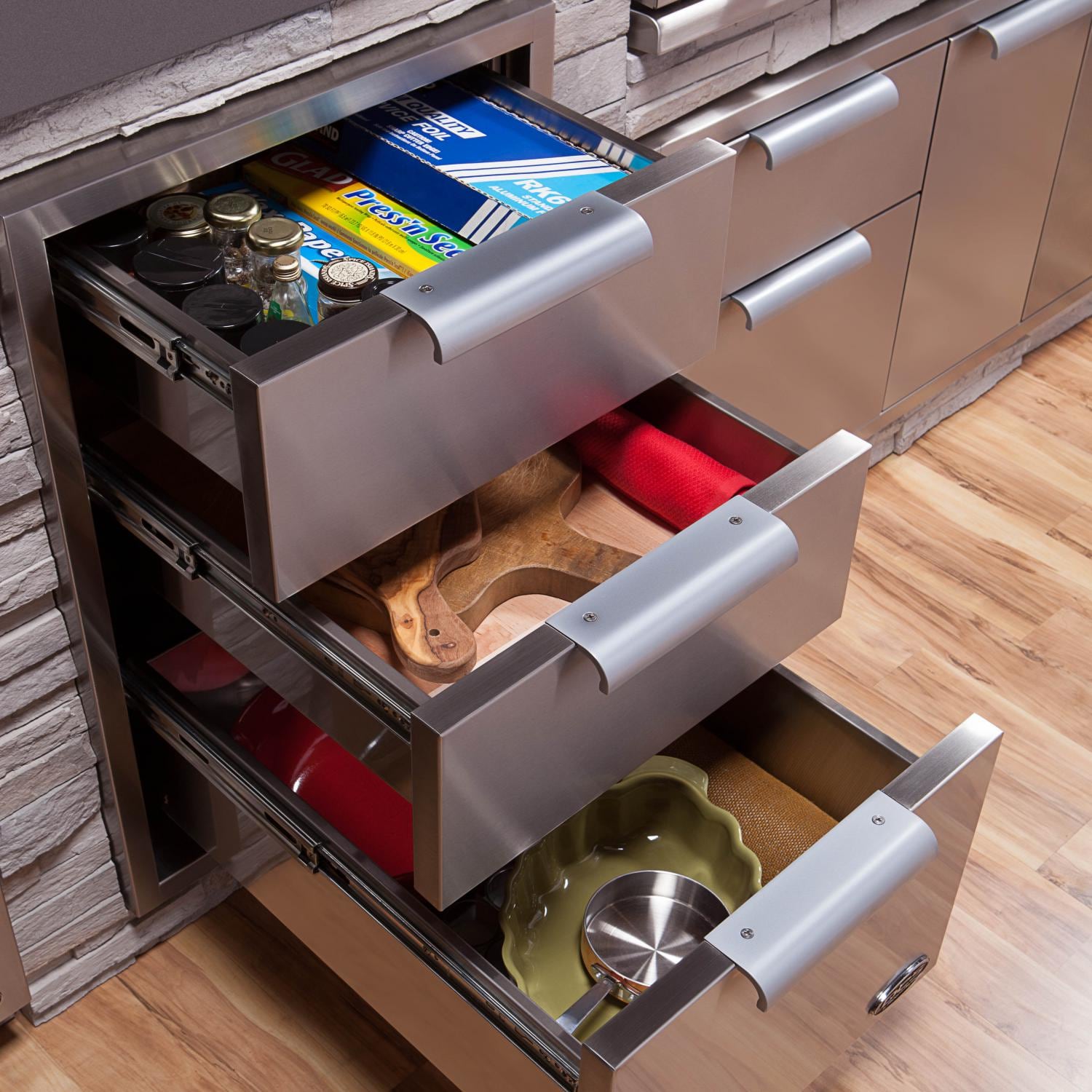 Outdoor Kitchen Storage Drawers - BBQ Island Drawers : BBQGuys