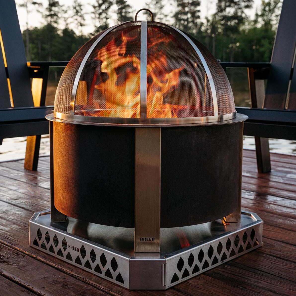 X Series 24 Inch Smokeless Round Corten Steel Wood Burning Fire Pit by ...