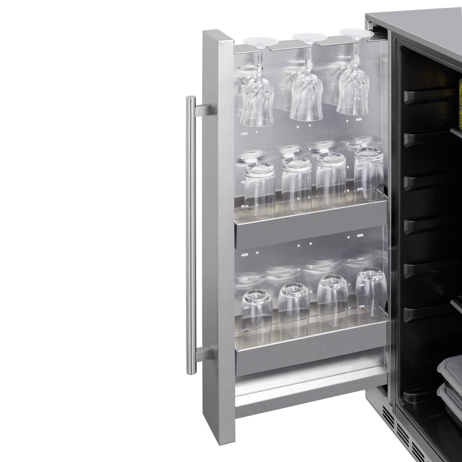 Summit 24-Inch 3.1 Cu. Ft. Shallow Depth Outdoor Compact Refrigerator W ...