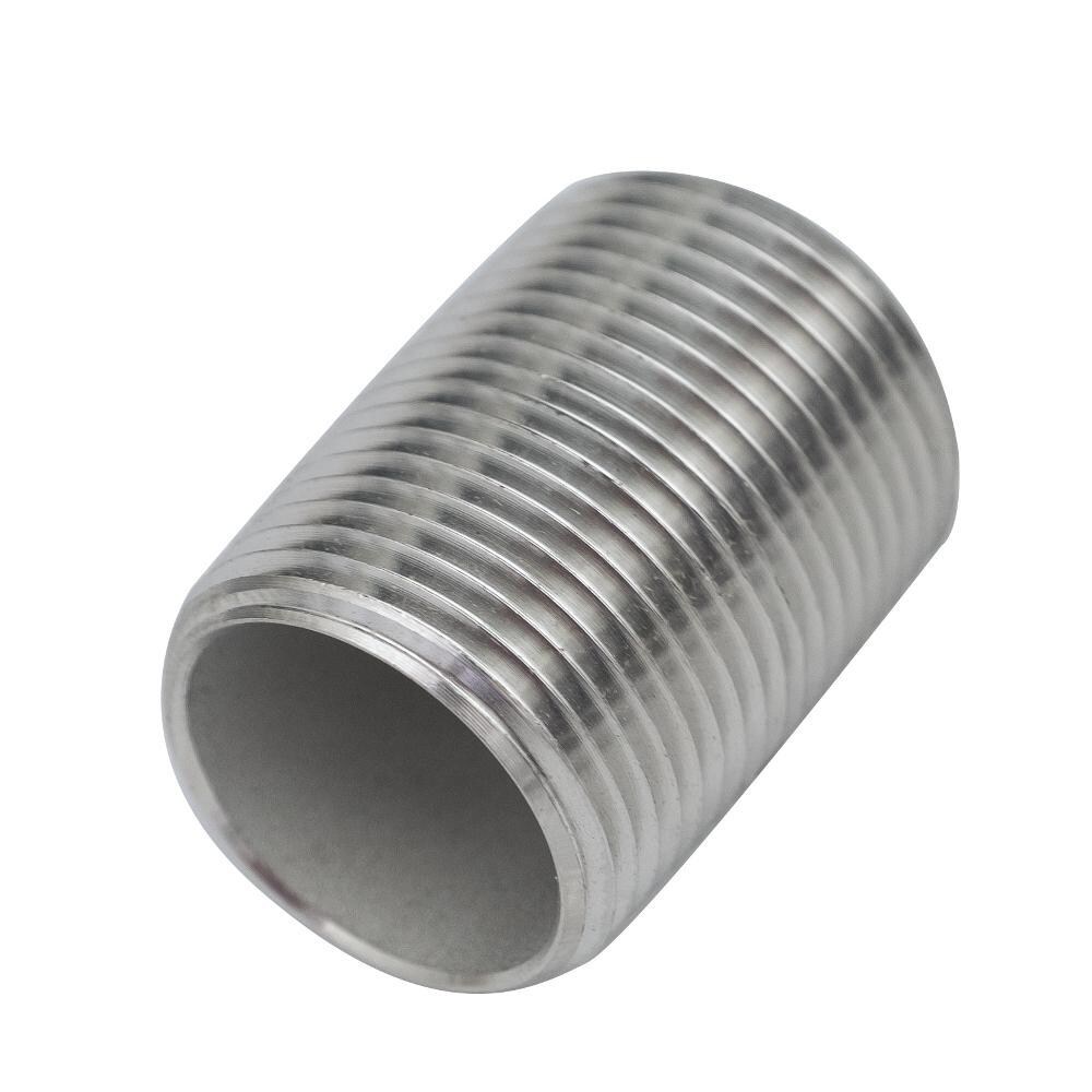 BBQGuys Signature 1/2-Inch MIP Stainless Steel Close Nipple - 113SS4-D ...