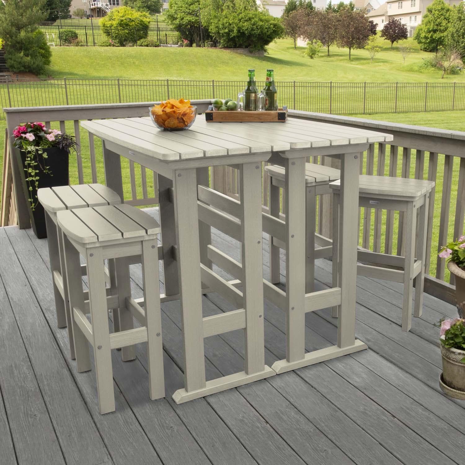 Hart Lane 6 Pc Recycled Plastic Bar Height Dining Set in Whitewash by ...