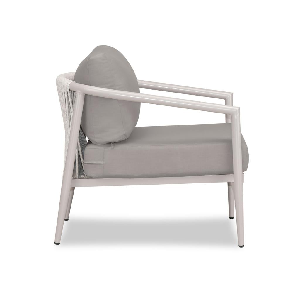 Midnight Cove Aluminum Club Chair in Urban Stone/Carrera/Canvas ...