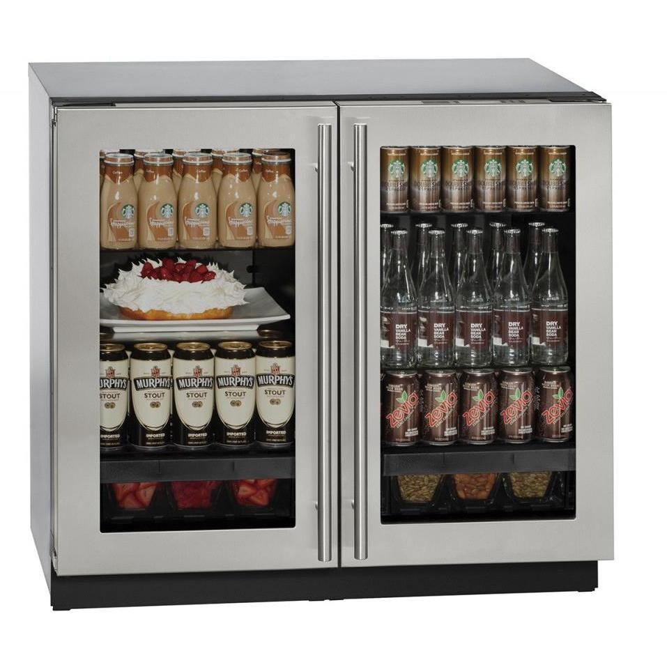 U-Line 6.9 Cu. Ft. Compact Double Refrigerator - Stainless Steel ...