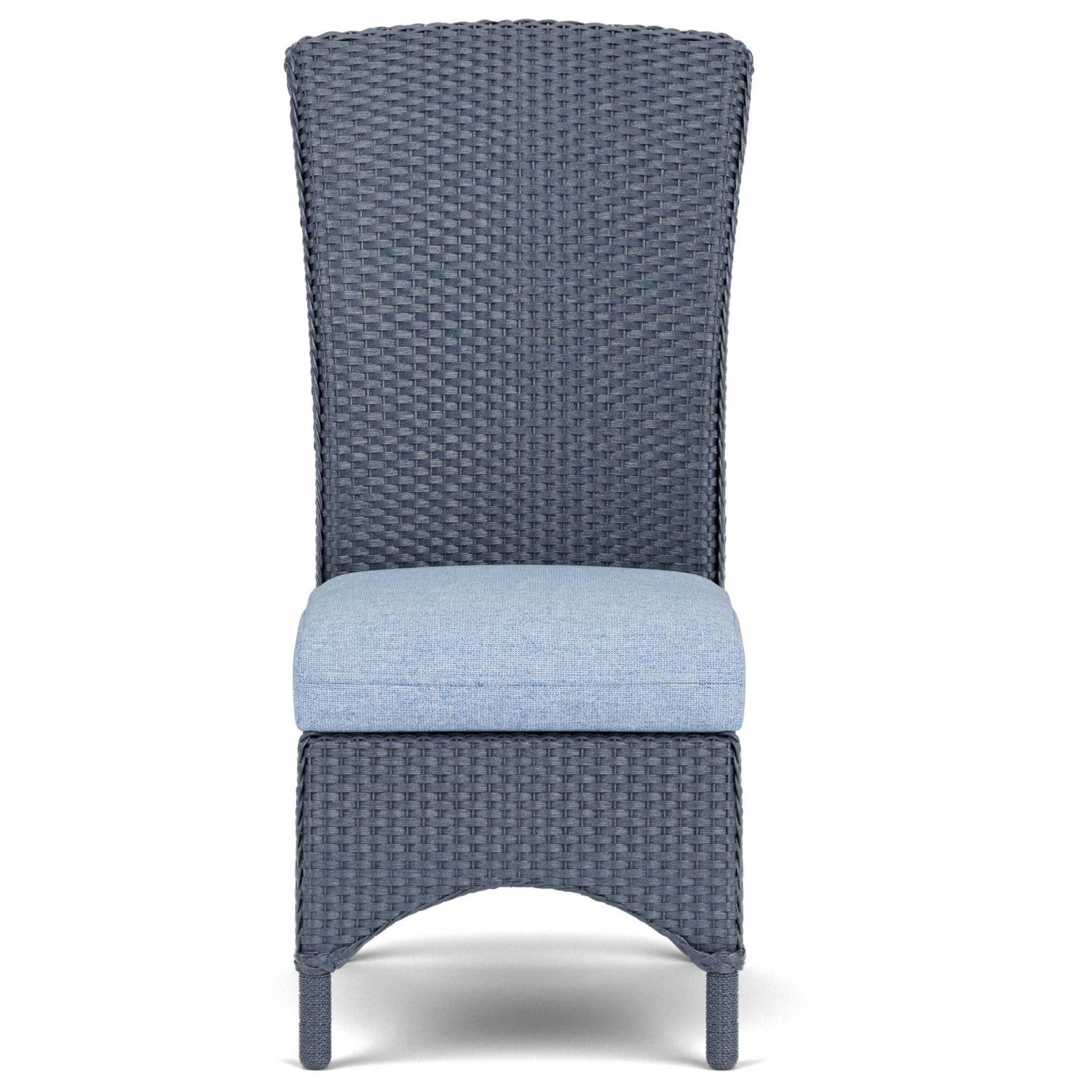 Mandalay Wicker Dining Side Chair in Denim Blue/Demo Skyway By Lloyd ...