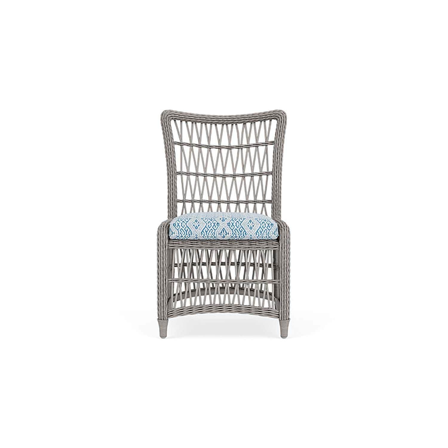 Mackinac Wicker Dining Chair in Putty/Aman Capri by Lloyd Flanders ...