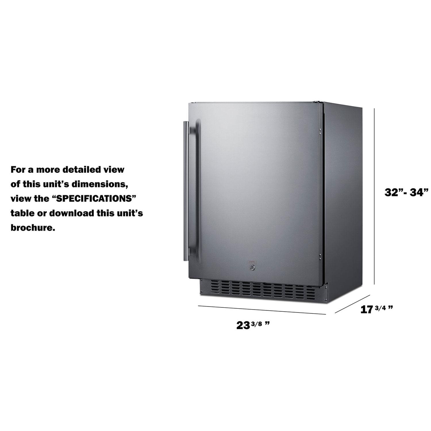 Summit 24-Inch ADA Compliant Outdoor Refrigerator - LASD2418 : BBQGuys