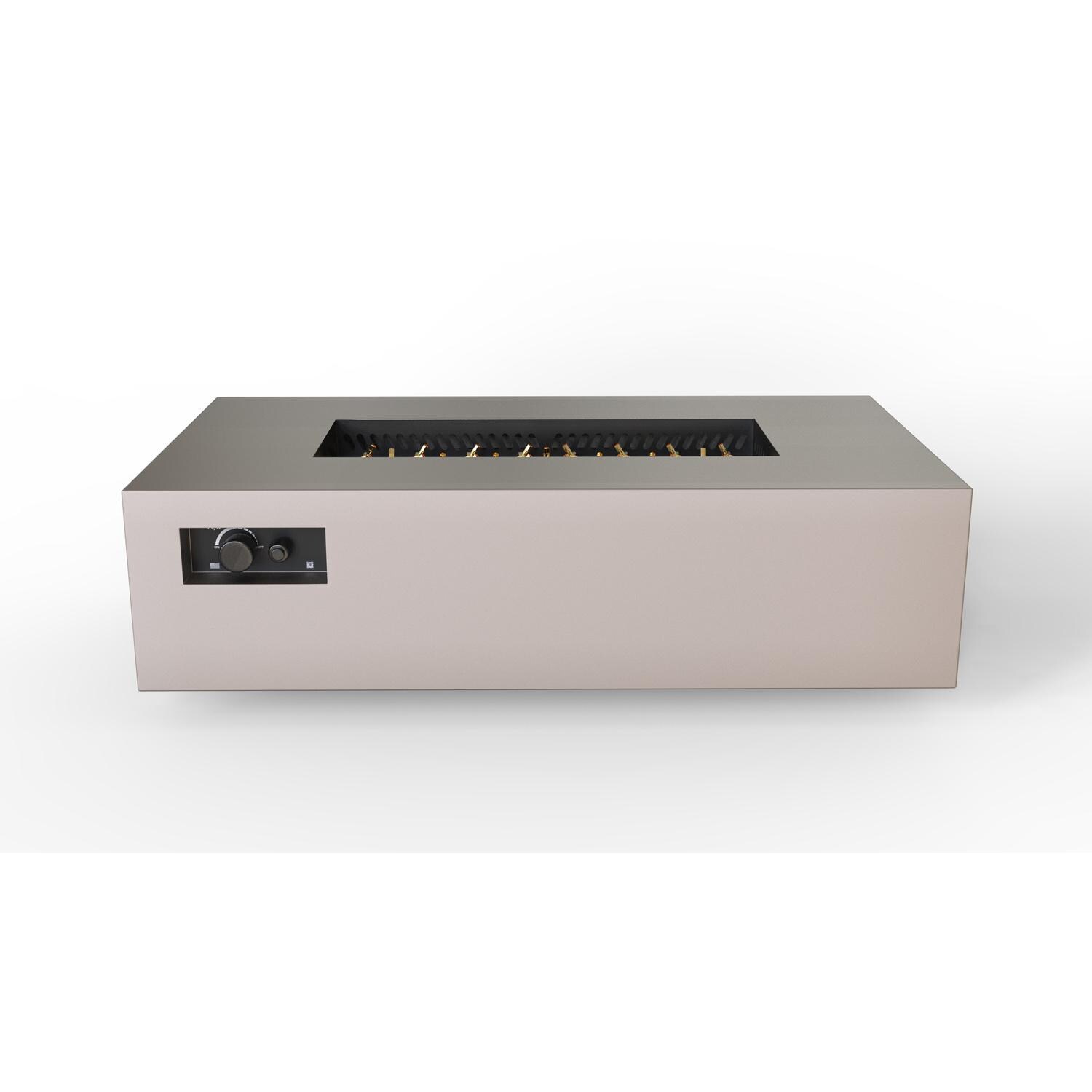 AON 60 x 34 Inch Rectangular Powder Coated Steel Natural Gas Fire Pit ...