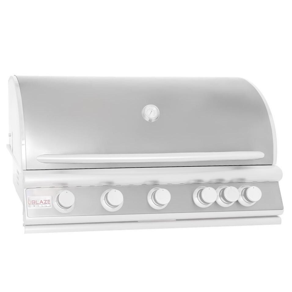 Blaze Premium LTE 5 Burner Grill Skin & Control Panel Cover - Stainless ...