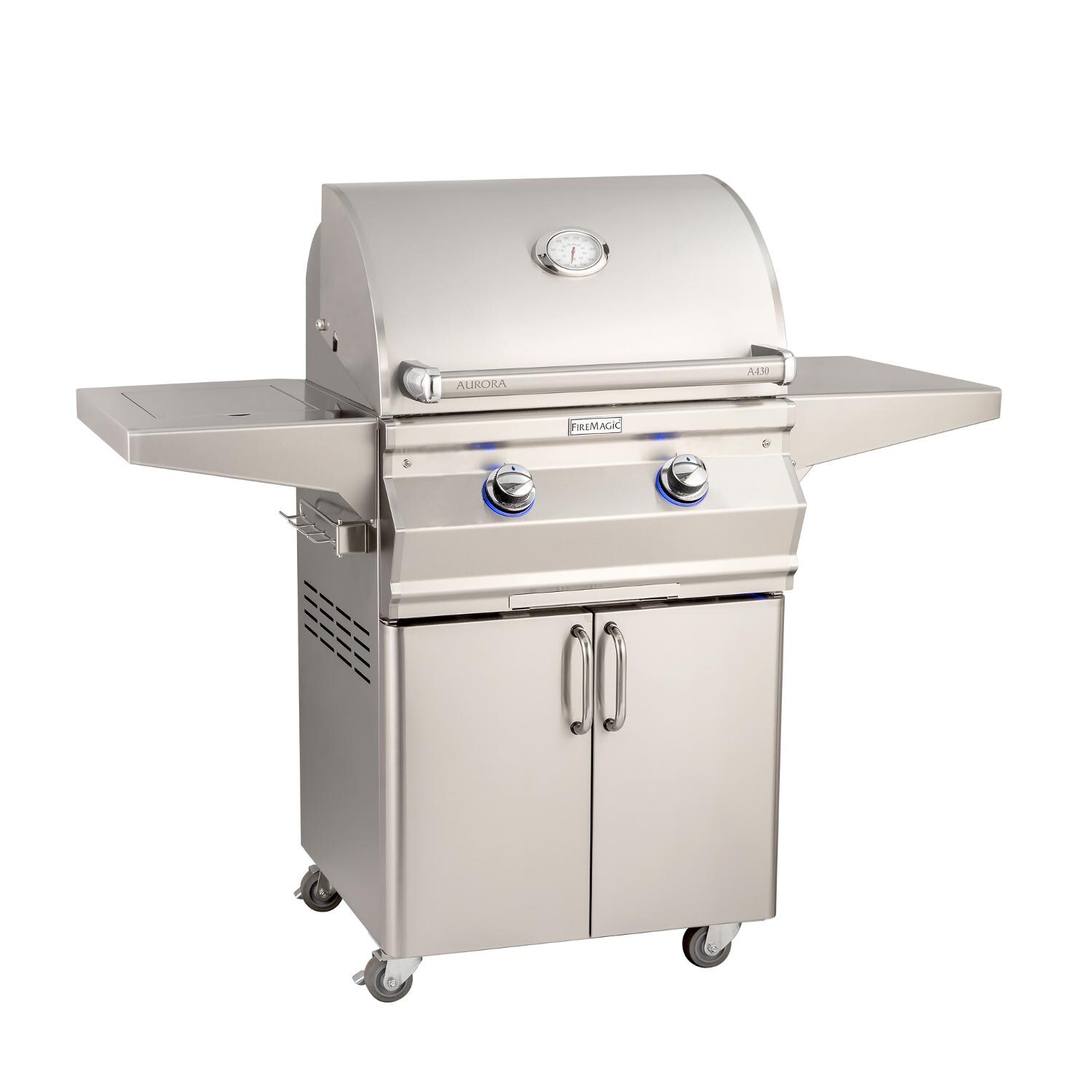 Fire Magic Aurora A430S 24-Inch Propane Gas Grill With Side Burner And ...