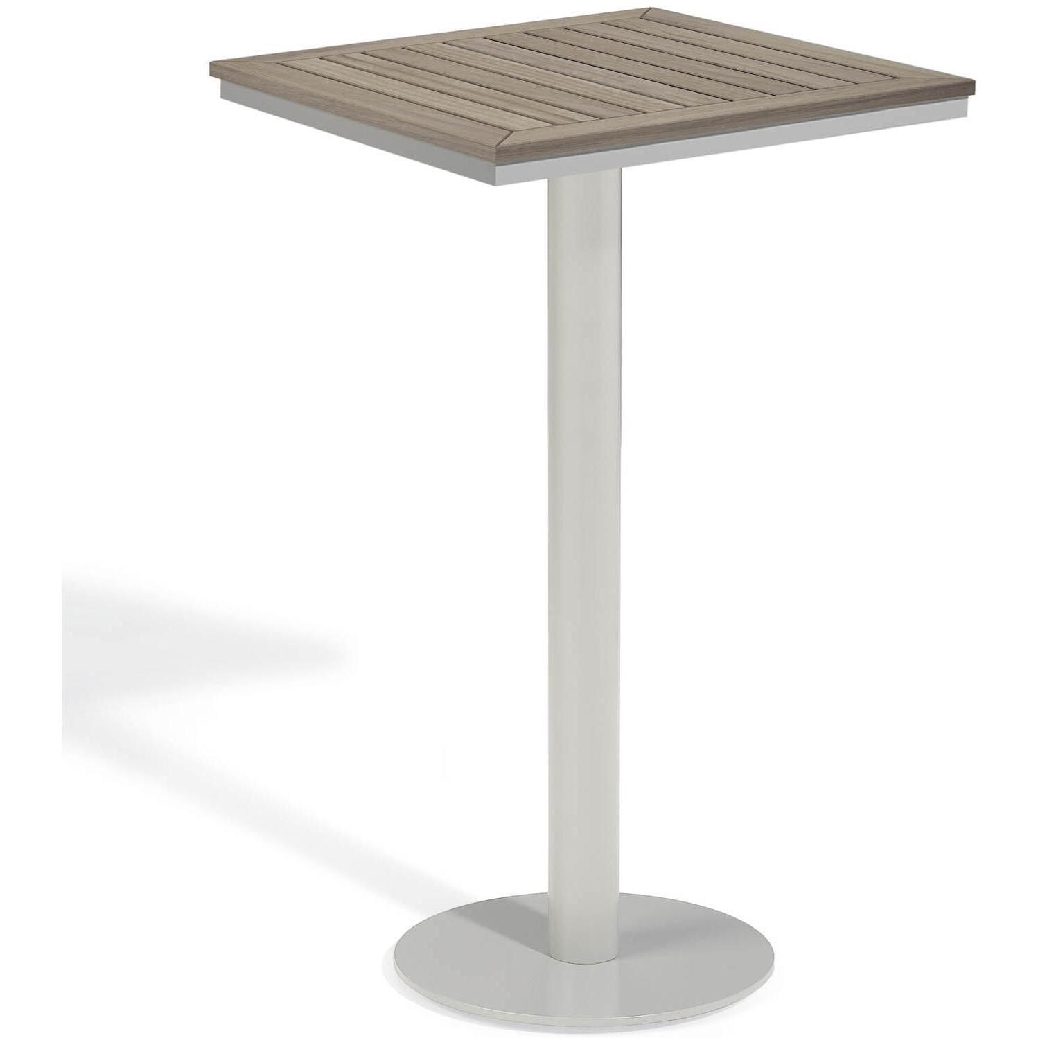 Travira 24 Inch Square Patio Bar Table W/ Tekwood Vintage Top By Oxford ...