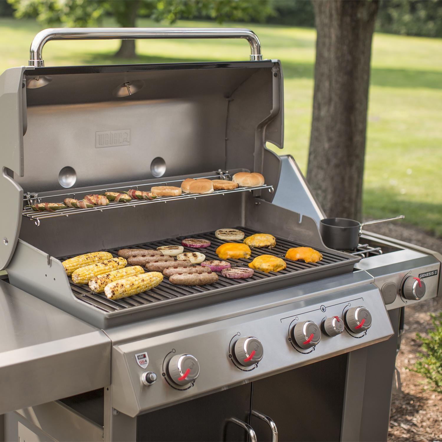 Weber Genesis II E 435 Natural Gas Grill With Sear Burner Side Burner