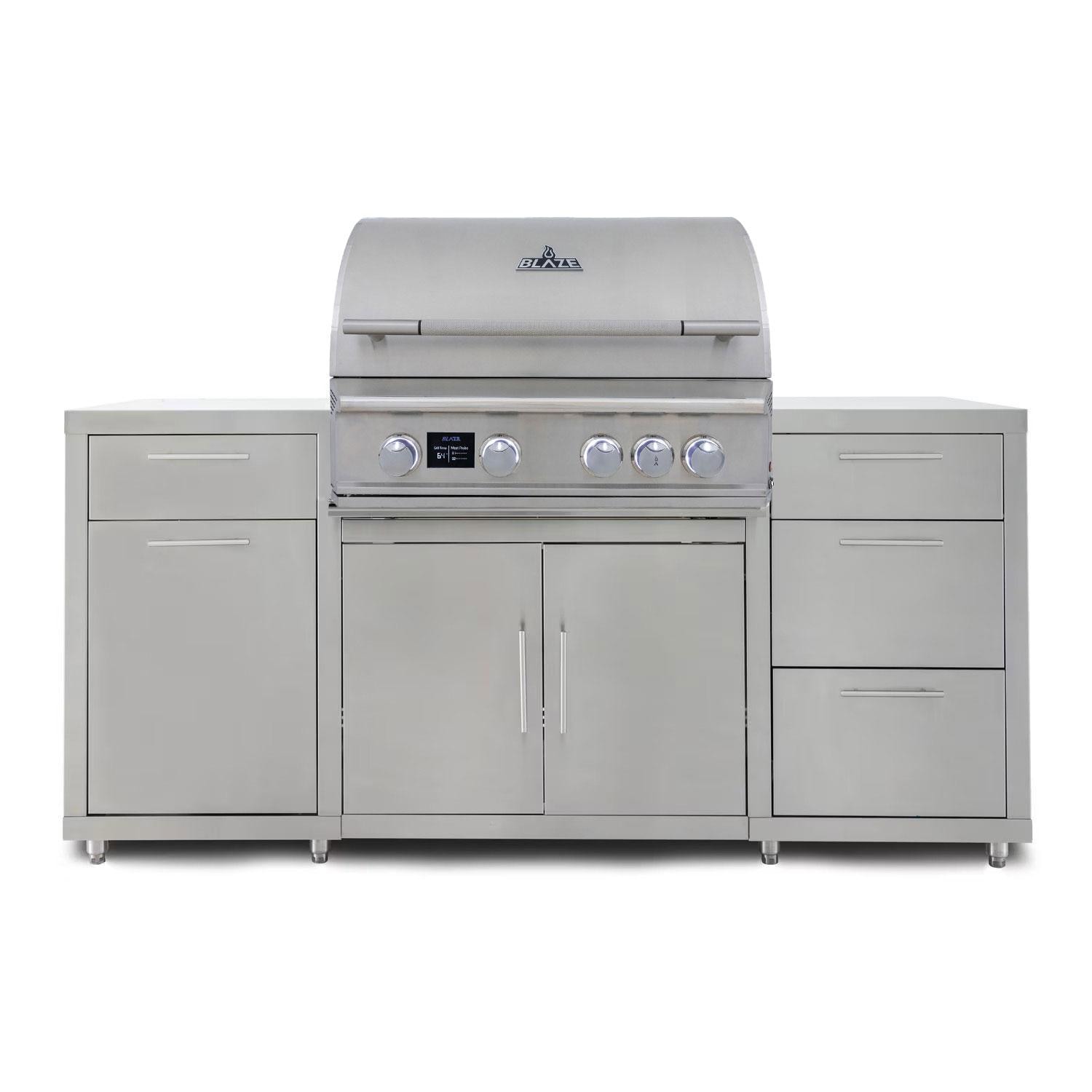 Blaze 6 ft Stainless Steel Outdoor Kitchen Island w/ LTE PRO 32-Inch ...