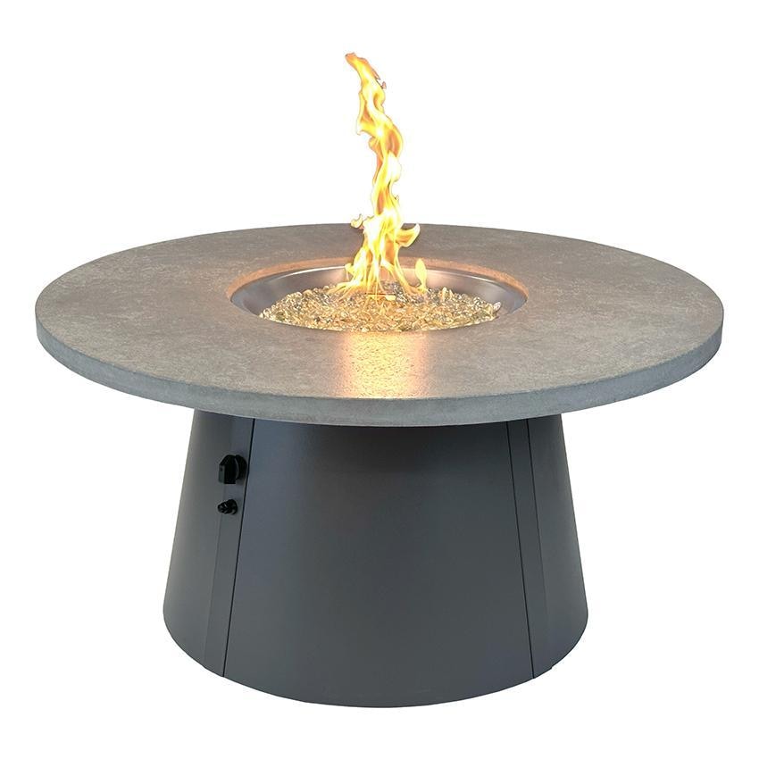 Cirvalo 48 Inch Round Natural Gas Fire Pit in Relic Grey/Charcoal by ...