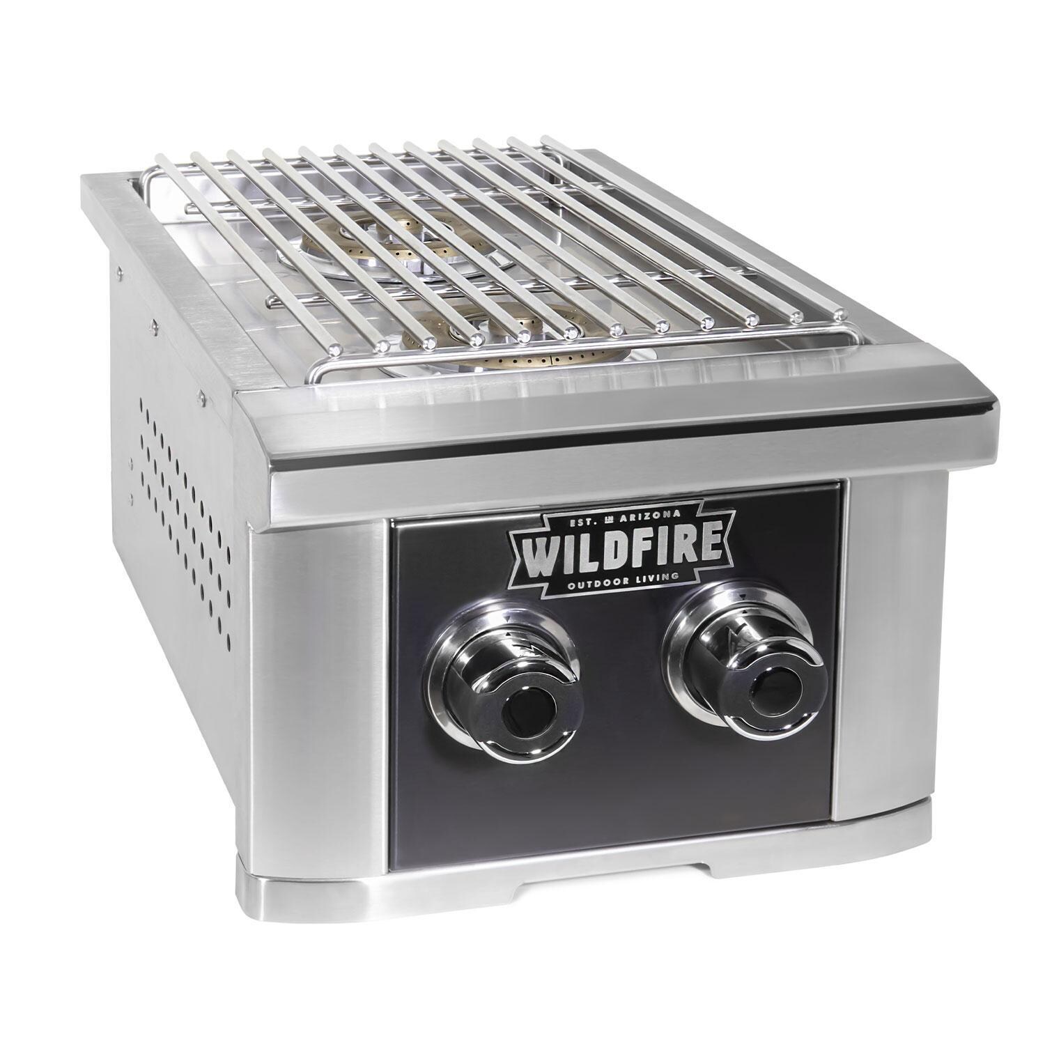 Wildfire Ranch Pro 14-in Black 304 SS Propane Double Side Burner ...