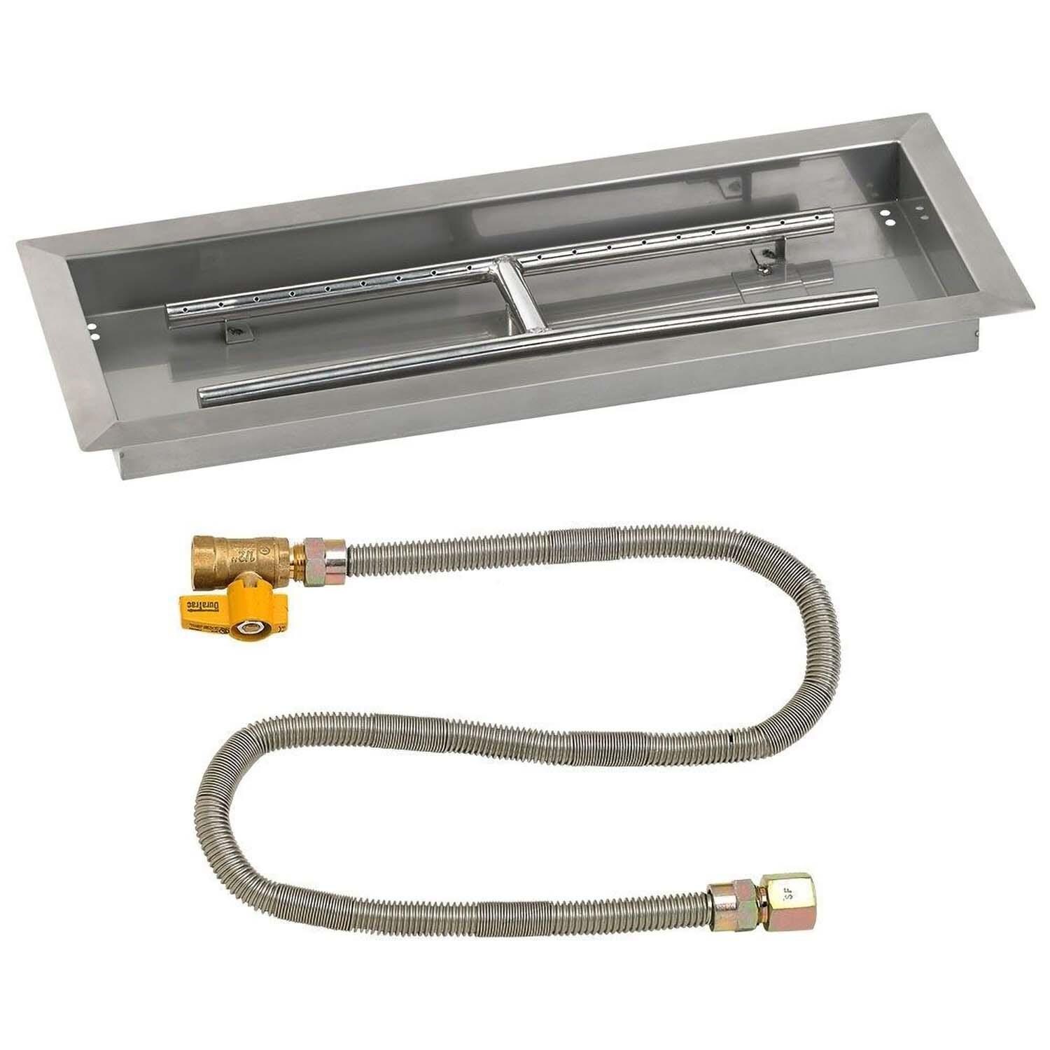 BBQGuys Signature 24 X 8 Inch Stainless Steel Rectangular Drop-In Pan ...