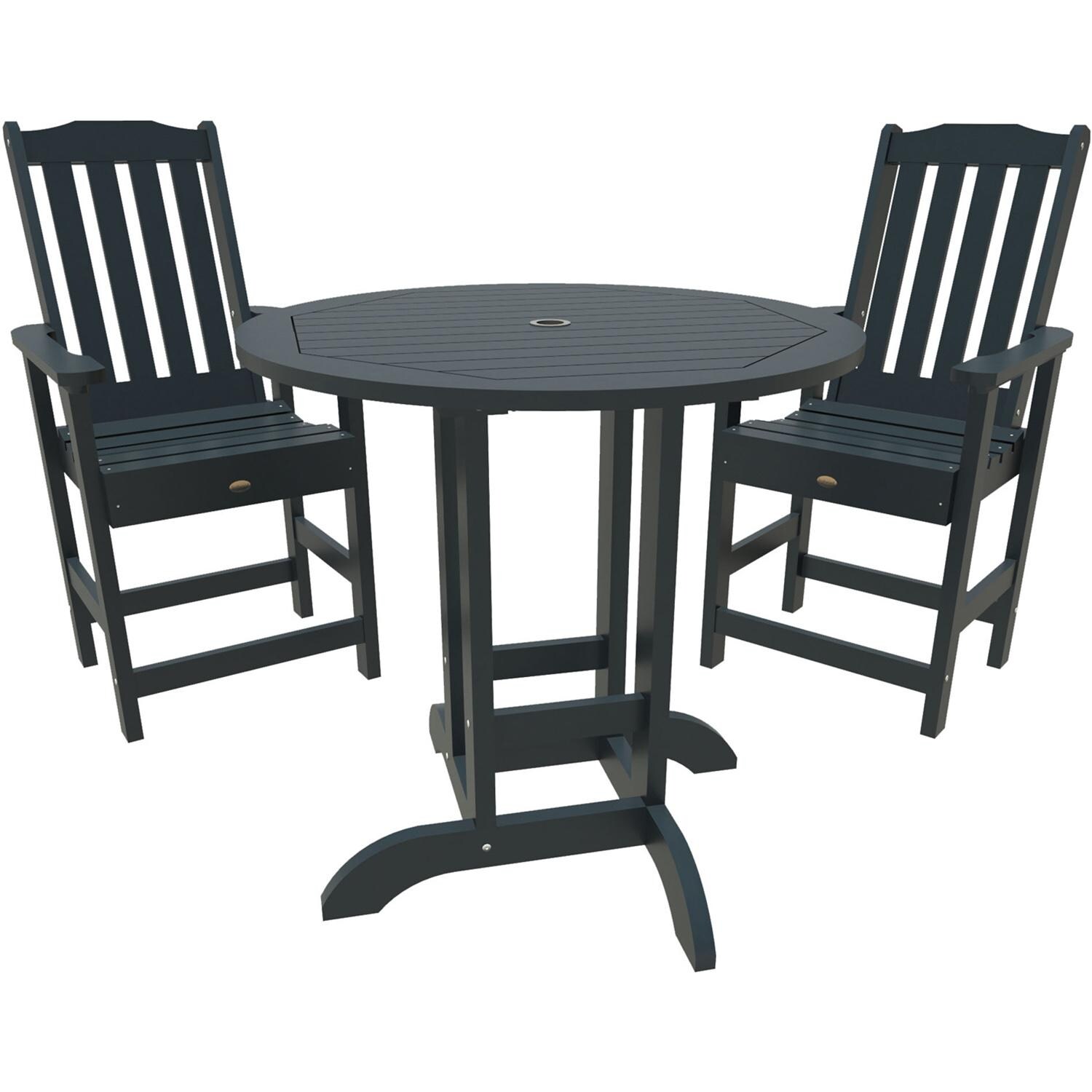 Hart Lane 3 Pc Recycled Plastic Round Counter Dining Set in Federal ...