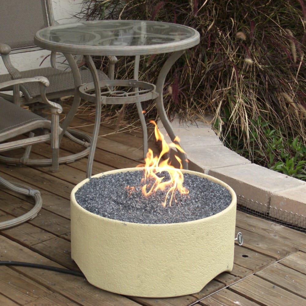 Tretco 26-Inch Glass Fiber Reinforced Polymer Round Liquid Propane Fire ...