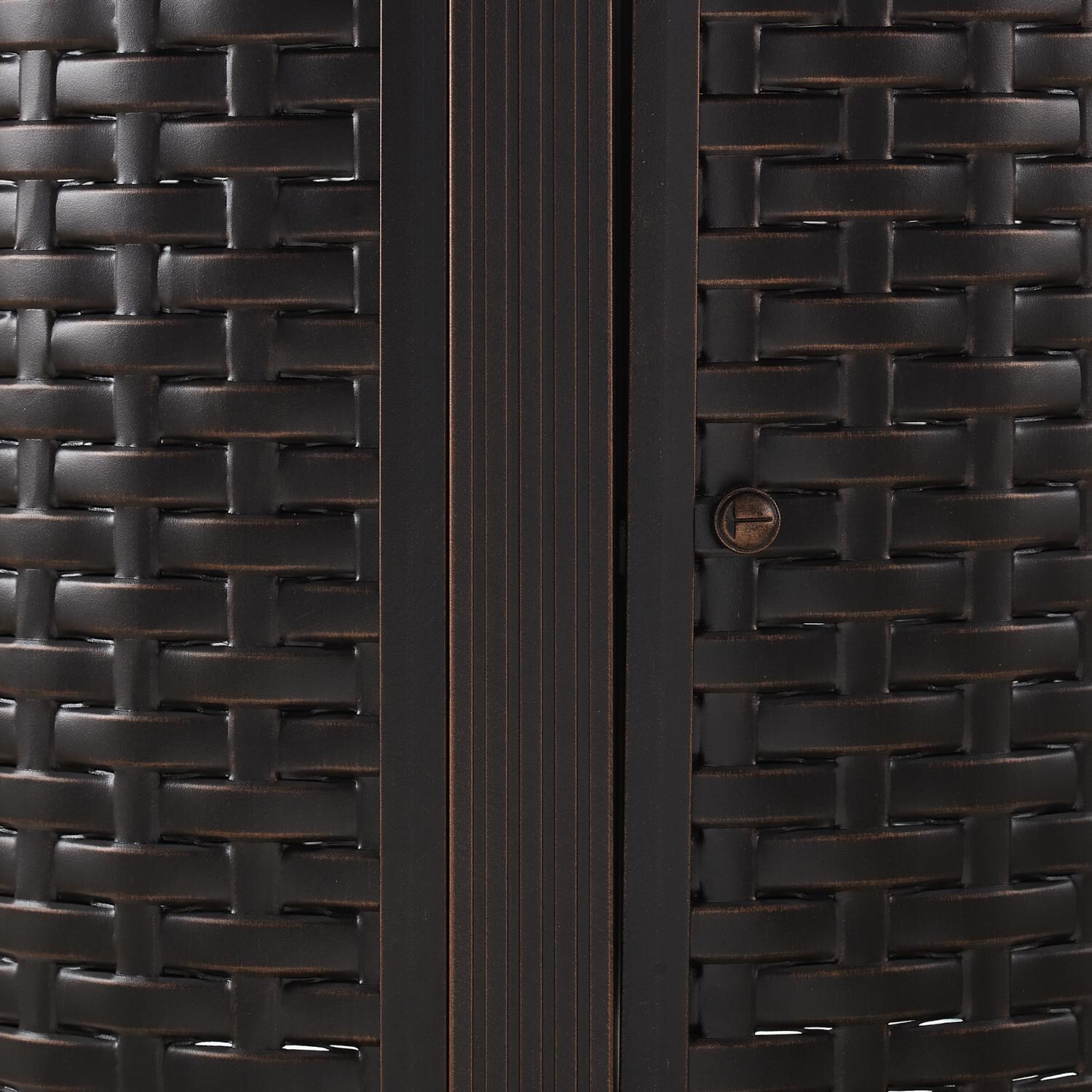 Welcome View 34 Inch Round Aluminum Natural Gas Fire Pit Table in ...