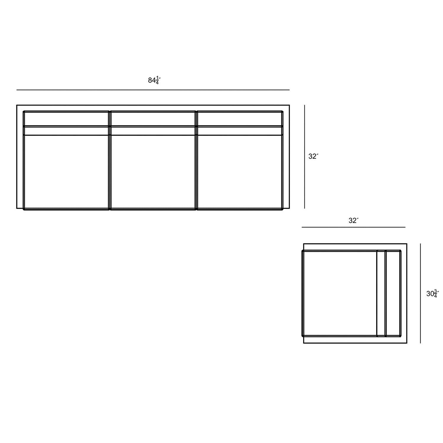 Misty Cove 2 Pc Aluminum Seating Set in Slate W/ Cast Lagoon Cushions ...