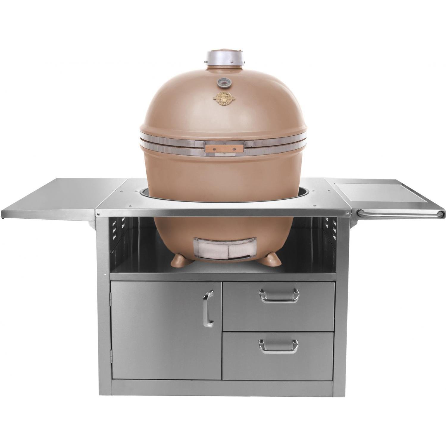 Grill Dome Infinity Series XL Kamado Grill On Stainless Steel Cart ...
