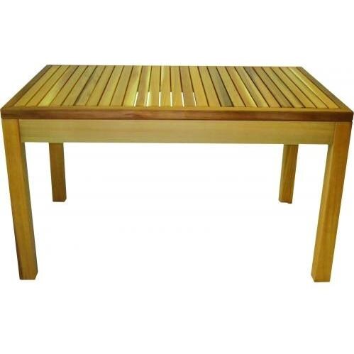 32 X 52 Inch Rectangle Western Red Cedar Table With Exterior Stain ...