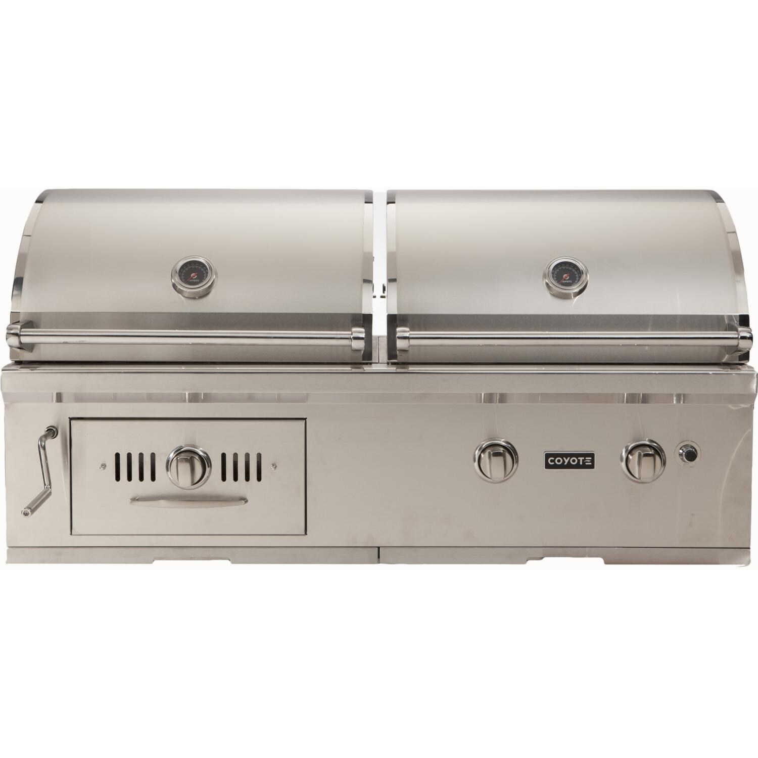 Coyote Centaur 50-Inch Propane Gas And Charcoal Hybrid Grill On Cart ...