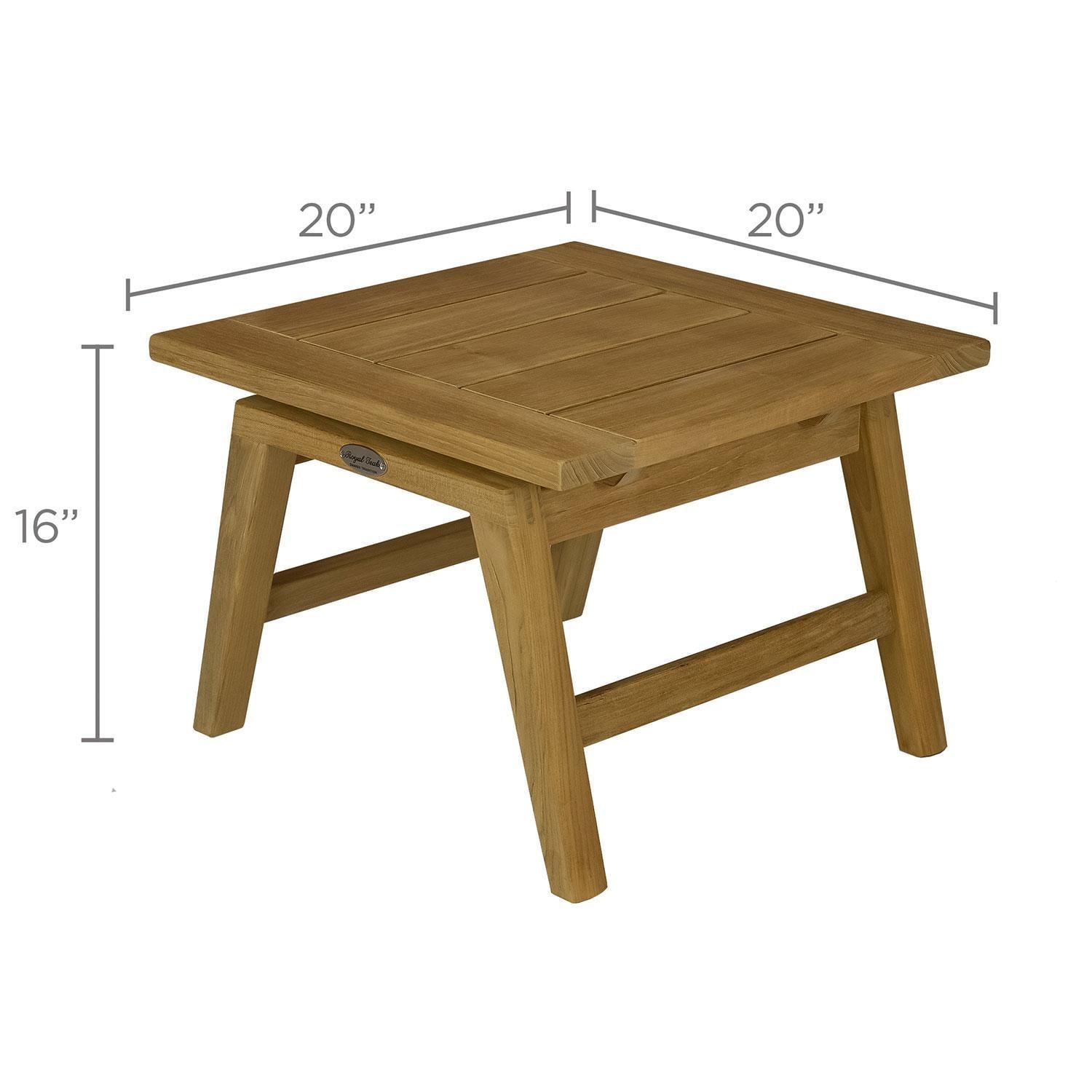 Admiral 20 Inch Square Teak End Table by Royal Teak Collection : BBQGuys