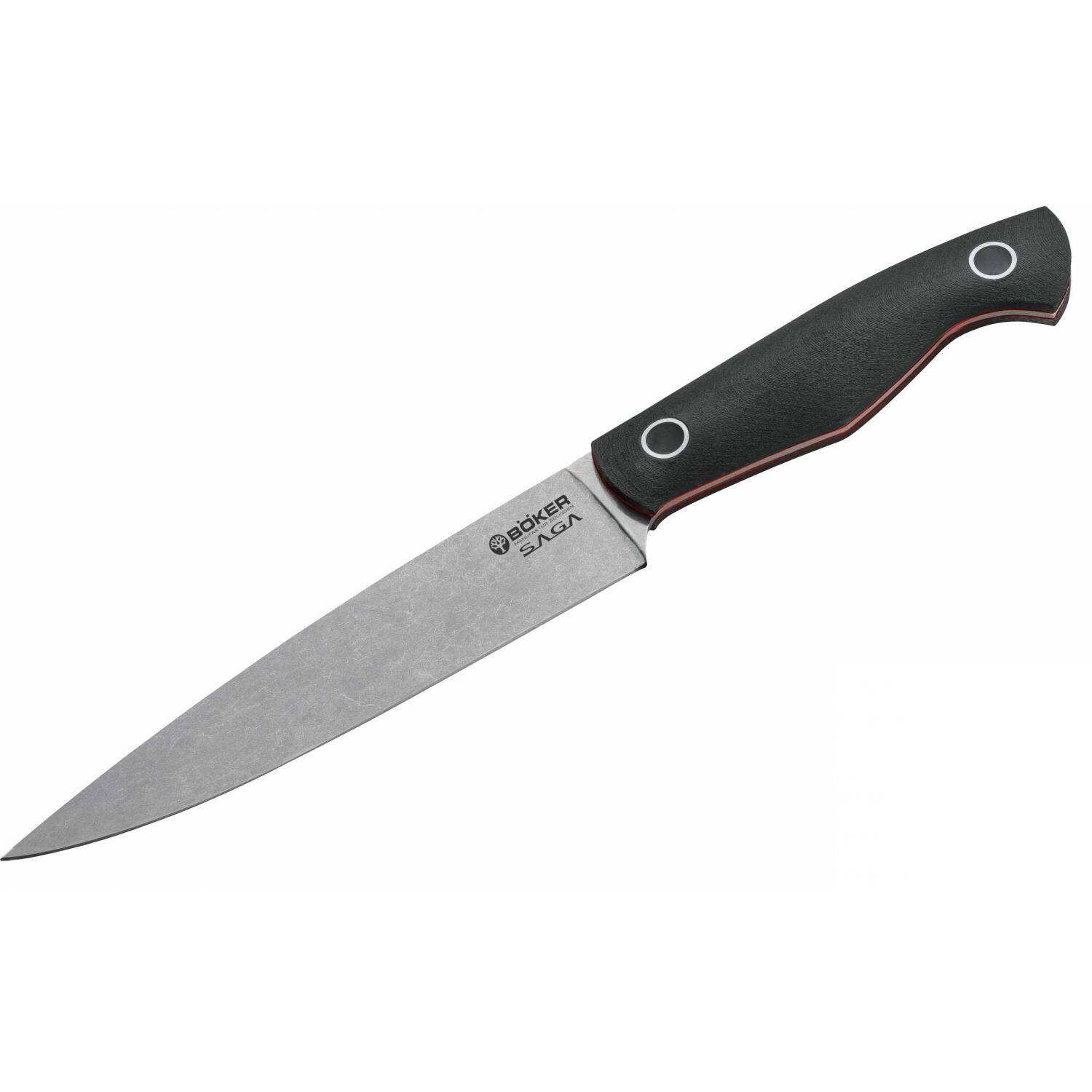 Boker Saga 6-Inch Utility Knife - Stonewash : BBQGuys