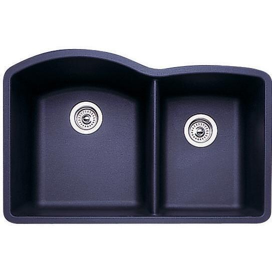 Blanco Diamond 32 X 20 Silgranit II 1-3/4 Double Bowl Undermount Sink ...