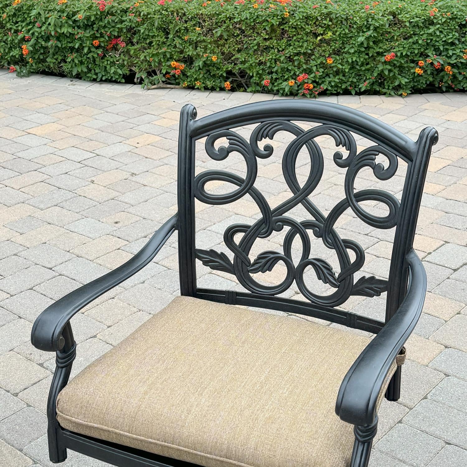 Santa Monica 8 Pc Cast Aluminum Dining Set in Antique Bronze By Darlee ...