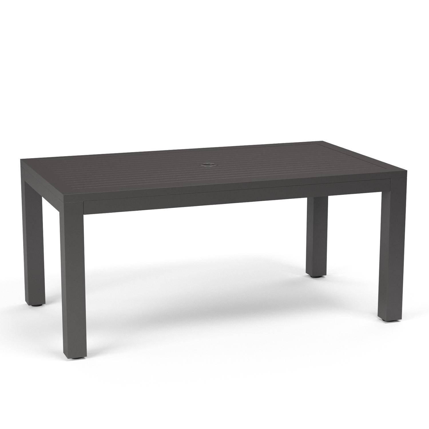 Sunset West Vegas 64 x 36 Inch Rectangular Aluminum Patio Dining Table ...
