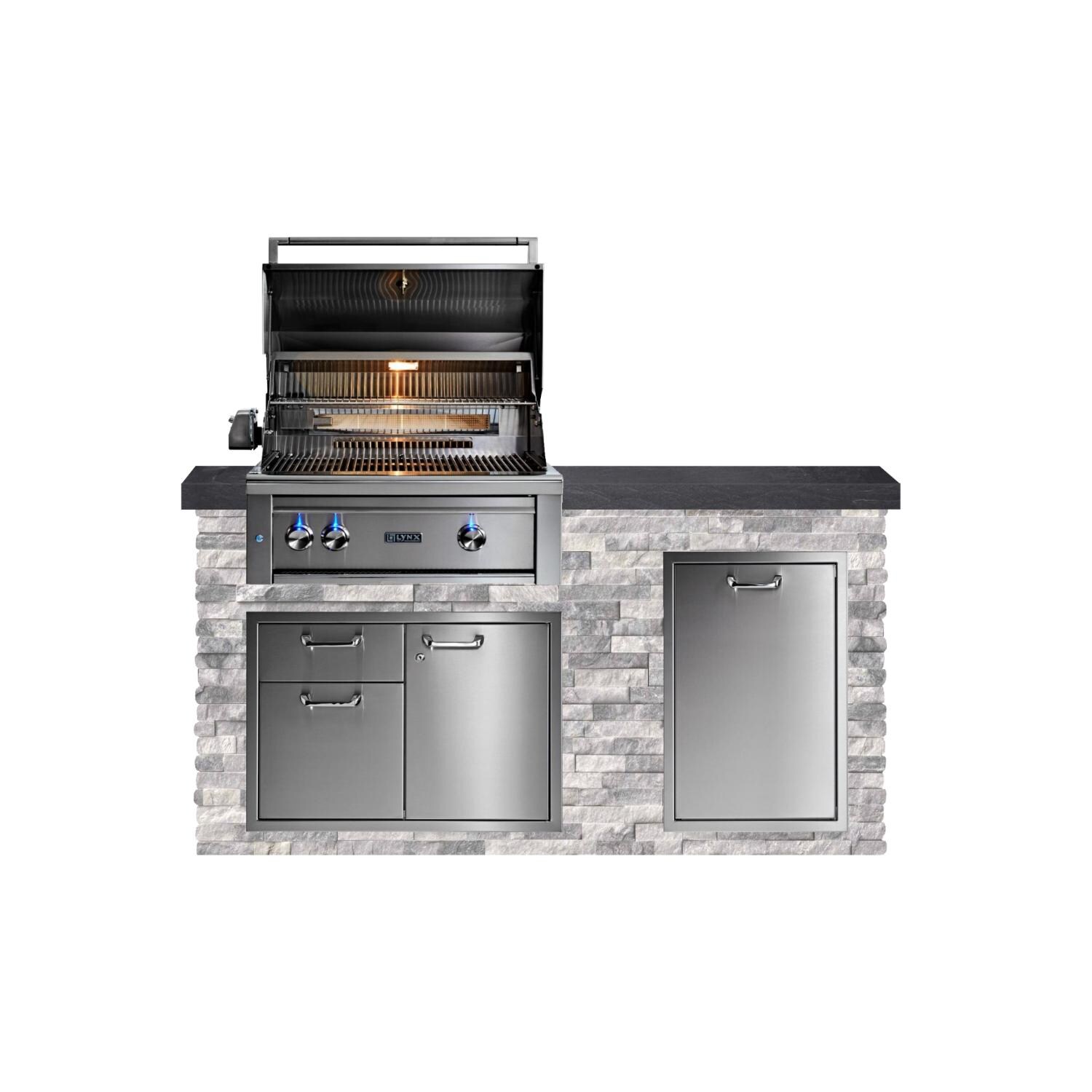 BBQGuys Signature 6ft Luxury Outdoor Kitchen w/ Lynx Professional 30 ...