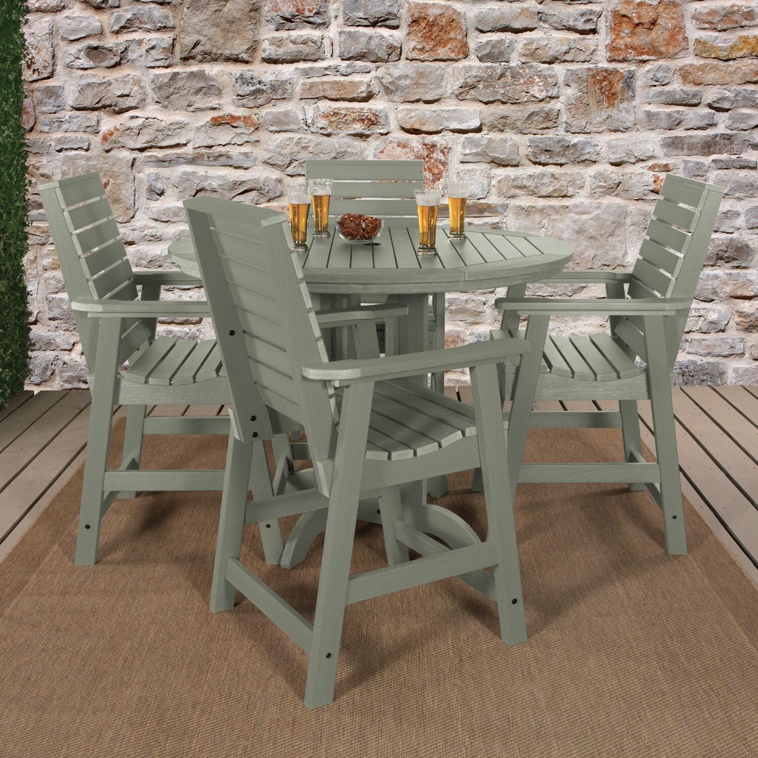 Elm Pointe 5 Pc Set Recycled Plastic Counter Height Dining Set In ...