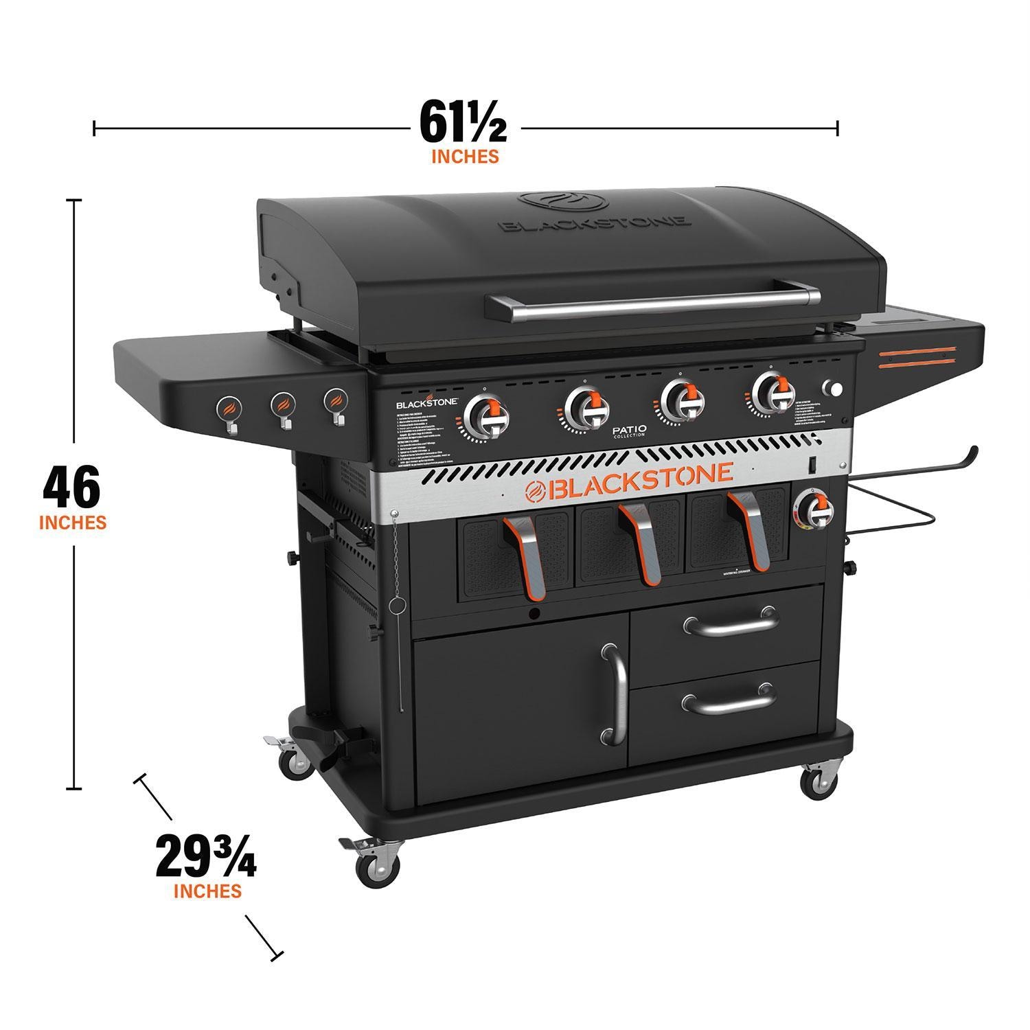 Blackstone Patio 36-Inch Griddle Cooking Station w/ Air Fryer Breakfast ...