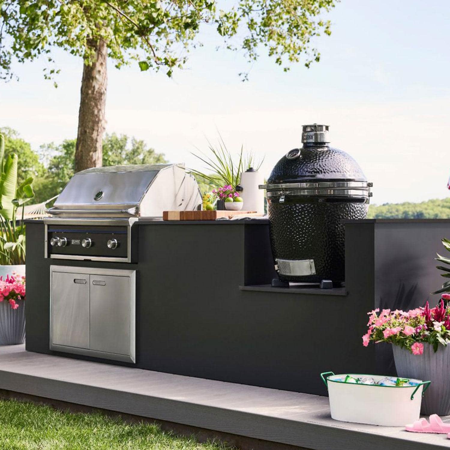 Lynx 18 Inch Built-In Ceramic Kamado Charcoal Grill - Black - LCGRBK ...