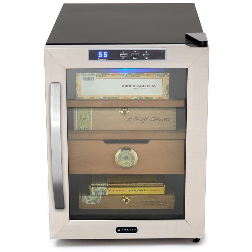 Whynter 1.2 Cu. Ft. Cigar Humidor - Stainless Steel - CHC-120S : BBQGuys