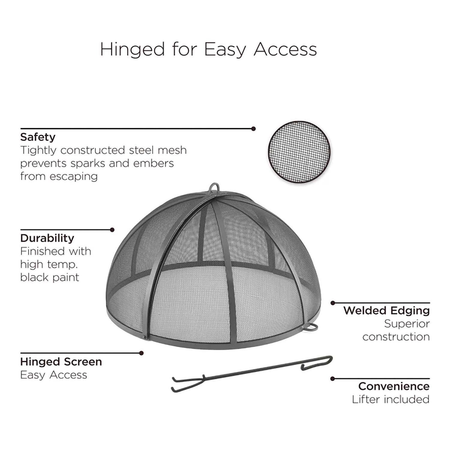 Good Directions 30-Inch Mesh Fire Pit Spark Screen - Round : BBQGuys