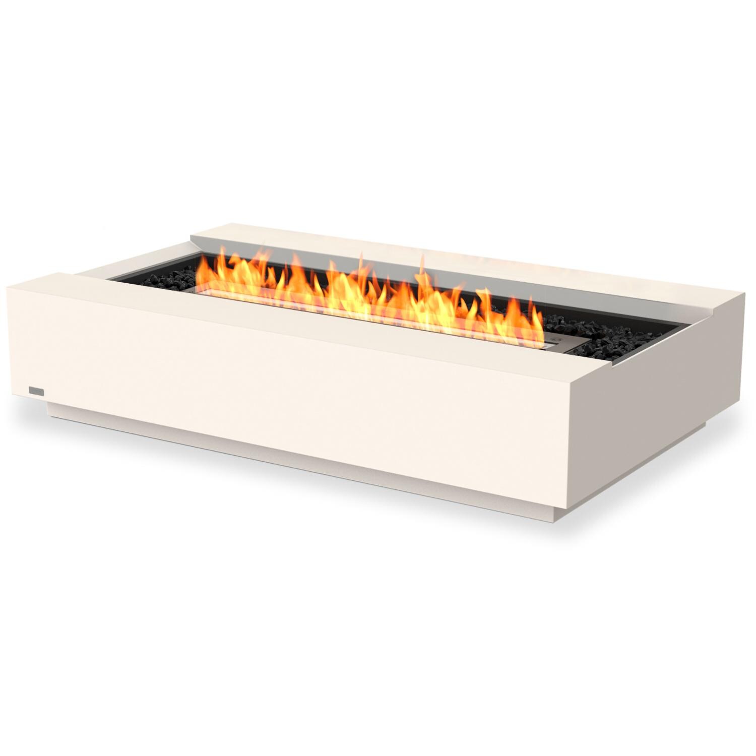 EcoSmart Fire Cosmo 50 Inch Black Burner Rectangle Concrete Ethanol ...
