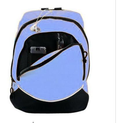 Augusta Tri-Color Small Backpack - Columbia Blue/Black : BBQGuys