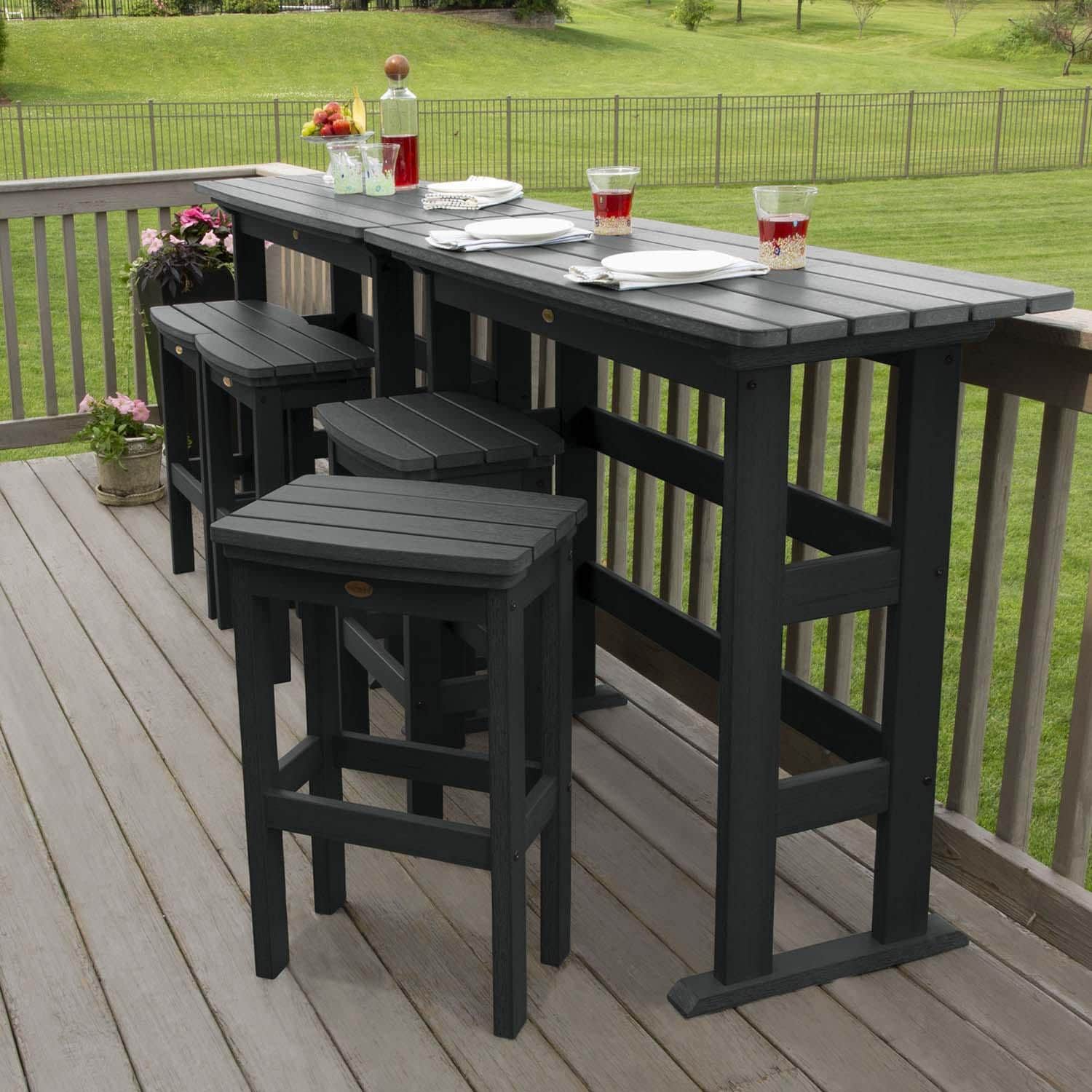 Hart Lane 6 Pc Recycled Plastic Bar Height Dining Set in Black by ...