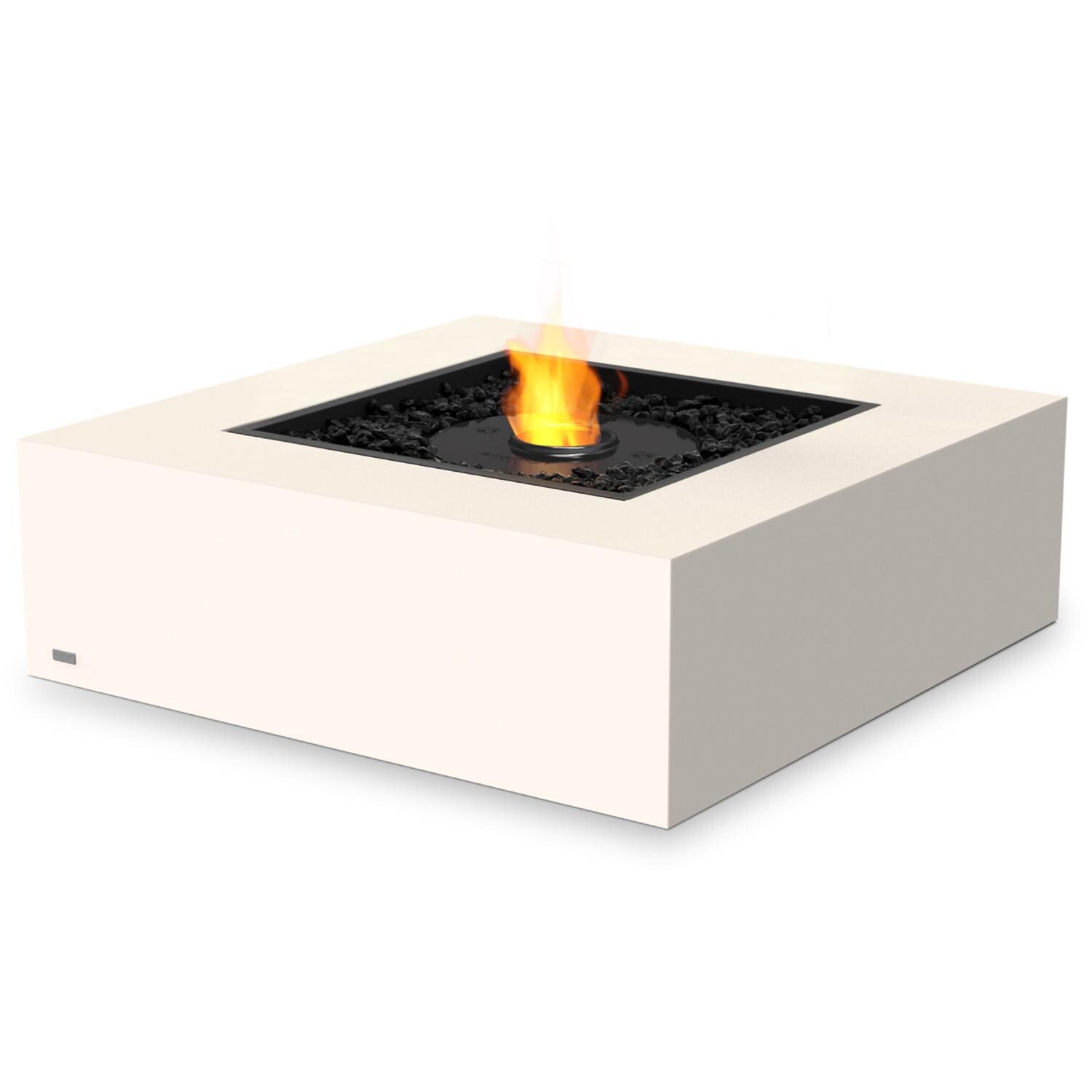 EcoSmart Fire Base 40 Inch Black Burner Square Concrete Ethanol Fire ...