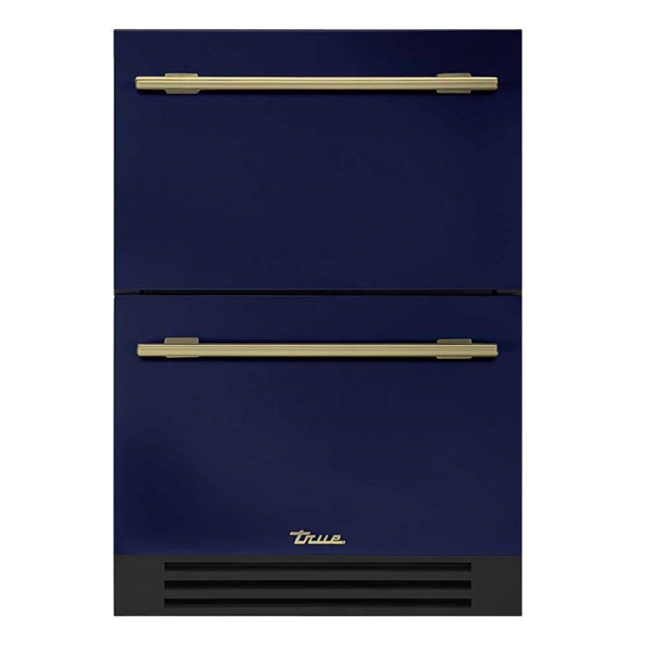 True 24 Inch 5.4 Cu. Ft. Outdoor Refigerator Drawer - Cobalt w/ Brass Handles - TUR-24D-OP-C~DSK ...