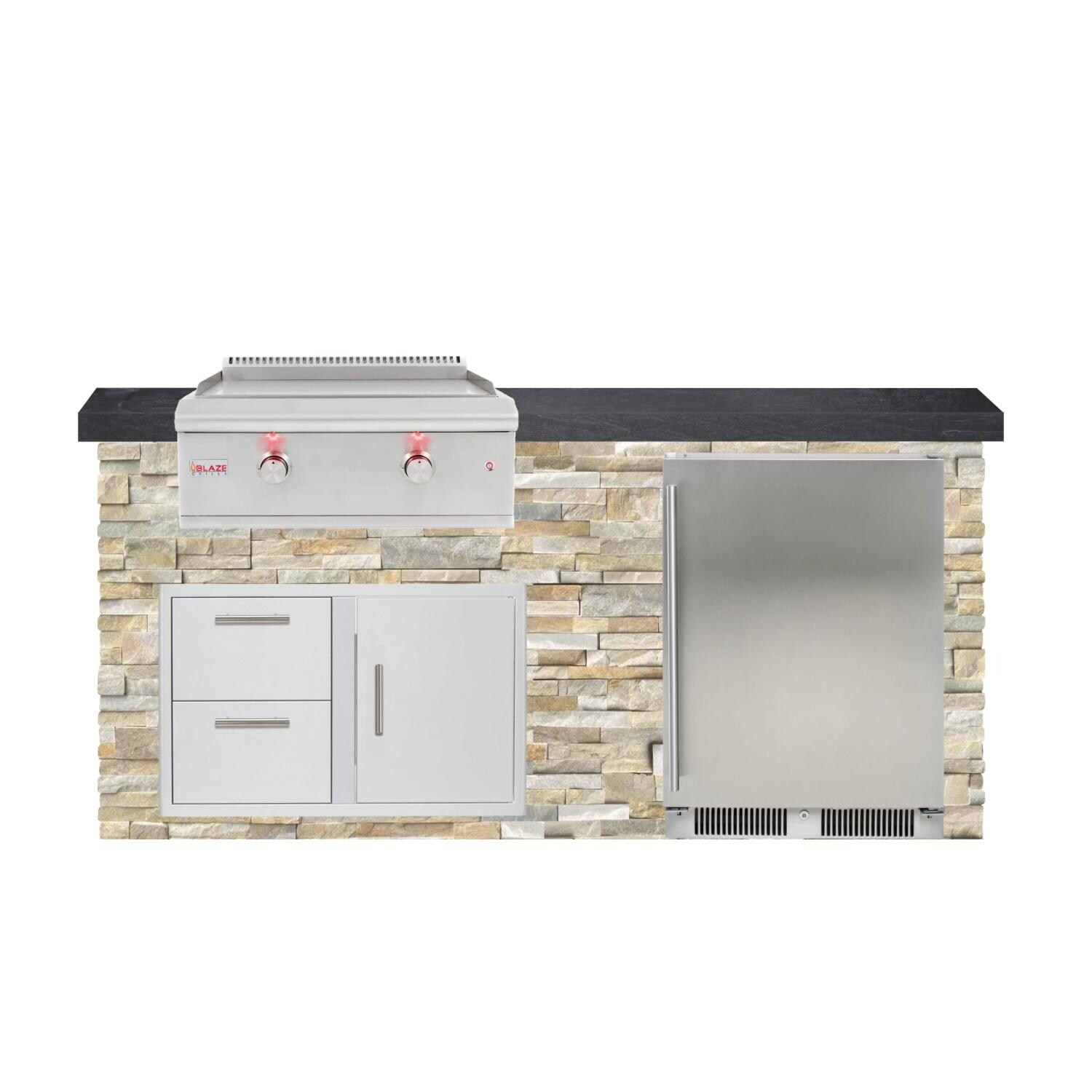 BBQGuys Signature 6ft Luxury Outdoor Island W/ Blaze Premium LTE 30 ...