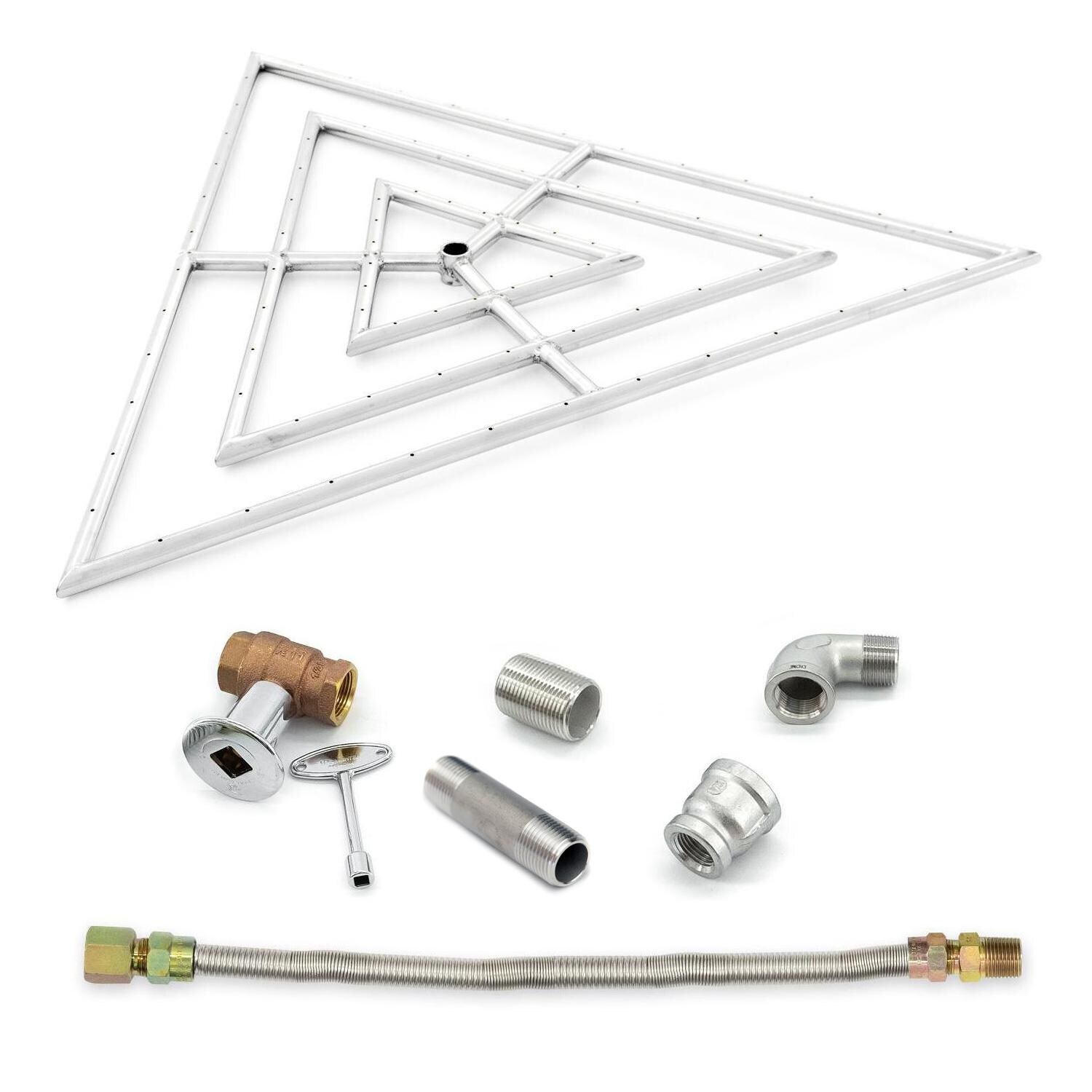 BBQGuys Signature Stainless Steel 36-Inch Natural Gas Triangle Burner W ...